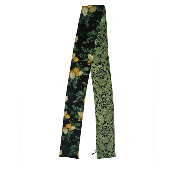 Talbots | Accessories | Talbots Lemon Paisley Silk Tie Scarf Sz 64 ...